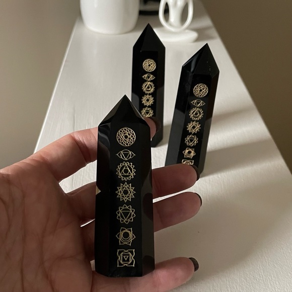 Other | Chakra Symbol Obsidian Tower | Poshmark